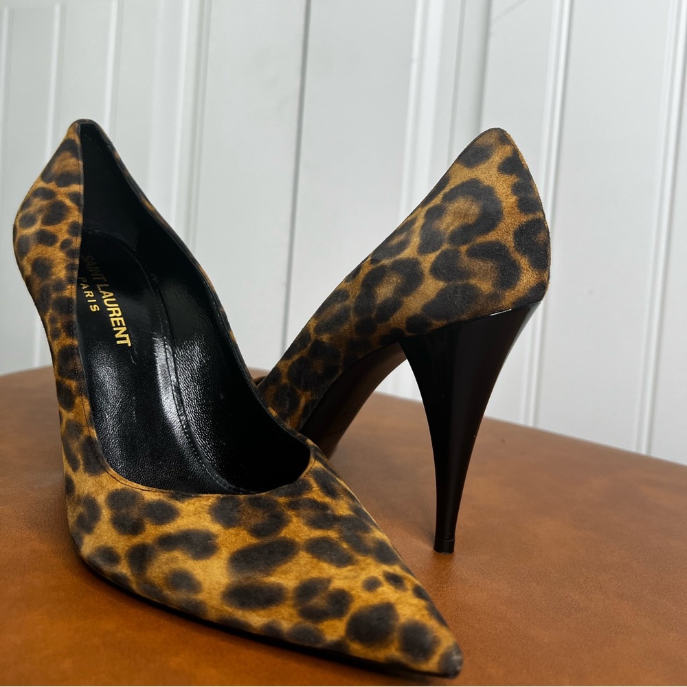 Saint Laurent Leopard Print 100 Pumps - Gem